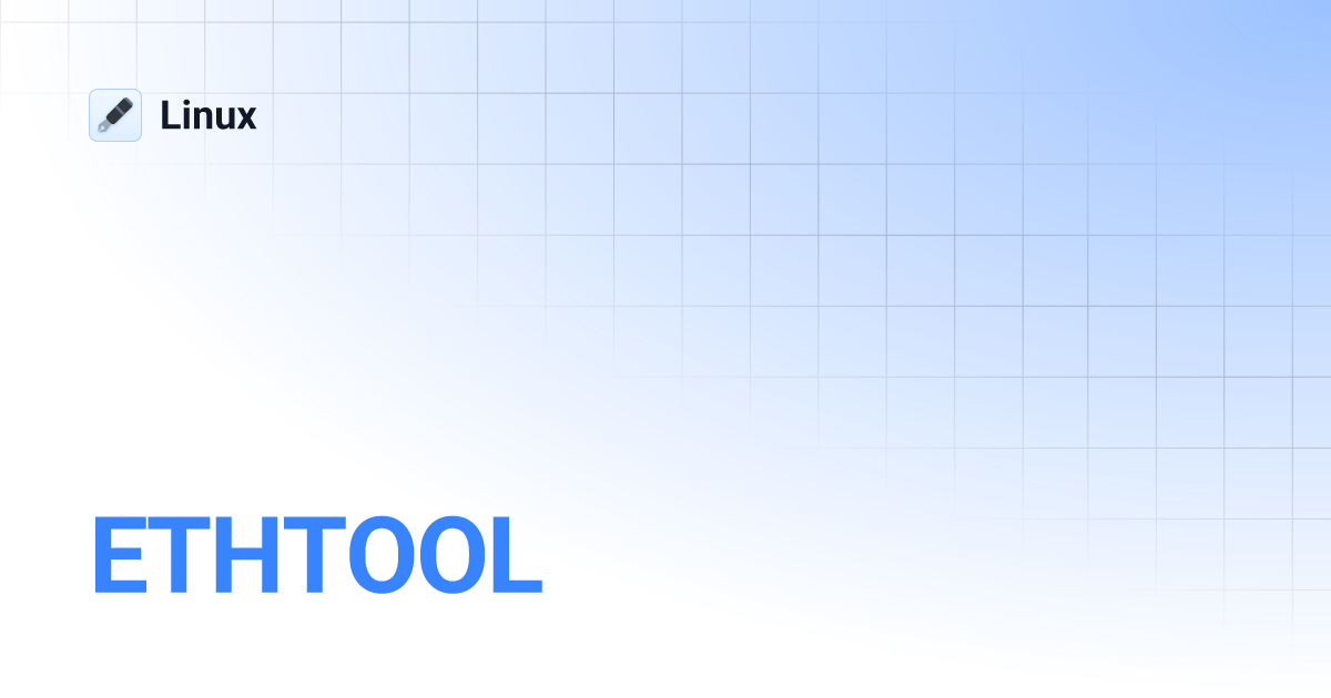ETHTOOL | Linux